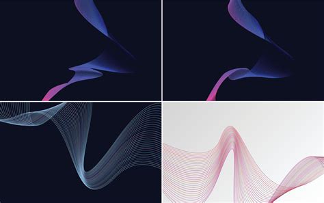 Wave Curve Abstract Vector Background Pack For A Professional And Polished Look 18297618 Vector