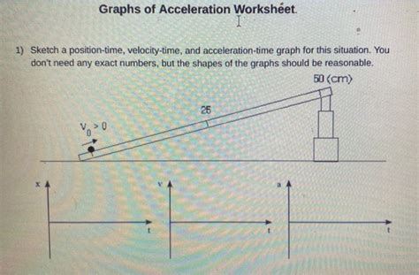Solved Graphs Of Acceleration Worksheet Sketch A Chegg