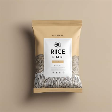 12000 Rice Packaging Bag Mockup Pictures