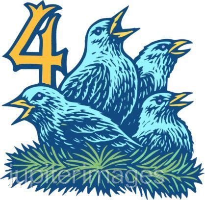 Festive Christmas T Four Calling Birds