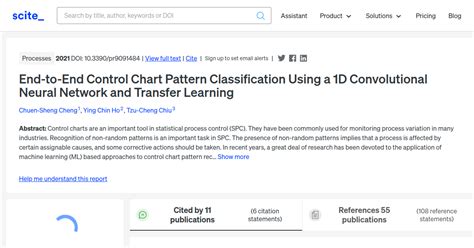 End To End Control Chart Pattern Classification Using A 1d