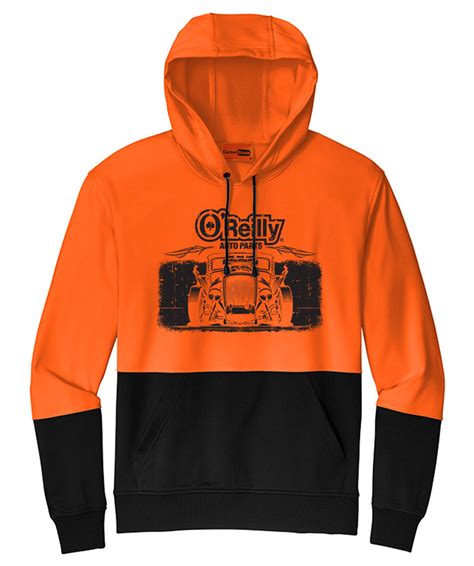 Blackorange Hot Rod Fleece Pullover Hoodie