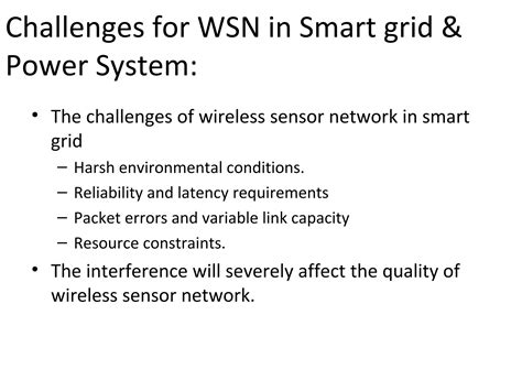 Wsn Application In Power System Ppt Free Download
