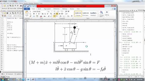 Inverted Pendulum System Matlab Ode45 Youtube
