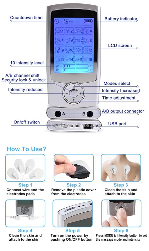 16 Modes And 8 Pads Tens Unit For Sexual Stimulation Tense Machine