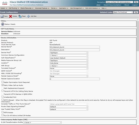 Cisco Cucm Interoperability Manual