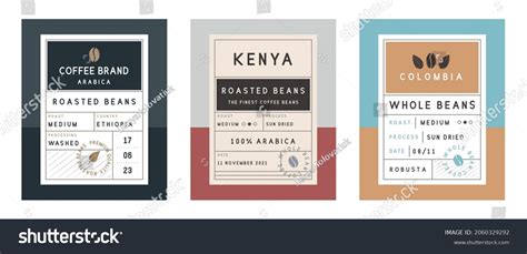 빈티지 커피 라벨 세트커피 빈티지 포장 스톡 벡터로열티 프리 2060329292 Shutterstock
