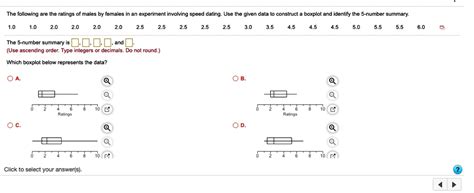 The Following Are The Ratings Of Males By Females In An Experiment Involving Speed Dating Use