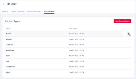 Manage Content Types