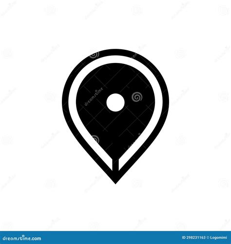 Simple Map Pin Icon Design Vector Illustration Stock Vector