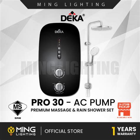 Sirim Deka Instant Water Heater Pro 30 With Pump White Hot Cool