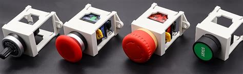 Taiss 2pcs Push Button Switch Din Rail Mounting Bracket For Pushbuttons 22mm Diameter