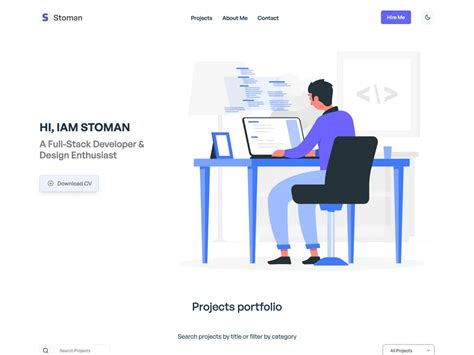 Nextjs Tailwindcss Portfolio By Realstoman A Nextjs Template Built At Lightspeed
