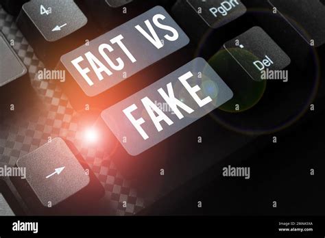 Sign Displaying Fact Vs Fake Business Idea Is It True Or Is False Doubt If Something Is Real