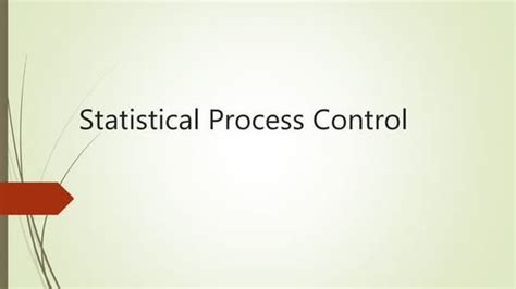 Statistical Process Control Pptx