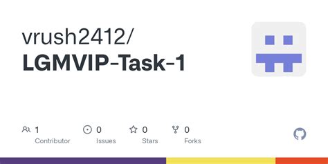 GitHub Vrush LGMVIP Task