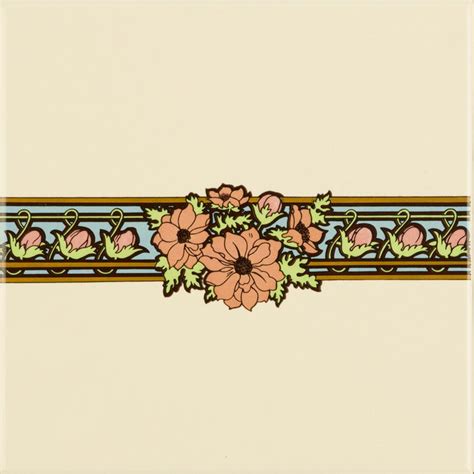 Original Style Artworks Alphonse Mucha Evening Reverie Border Tile On