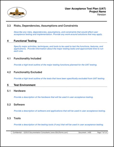 Sdlcforms User Acceptance Test Plan Uat
