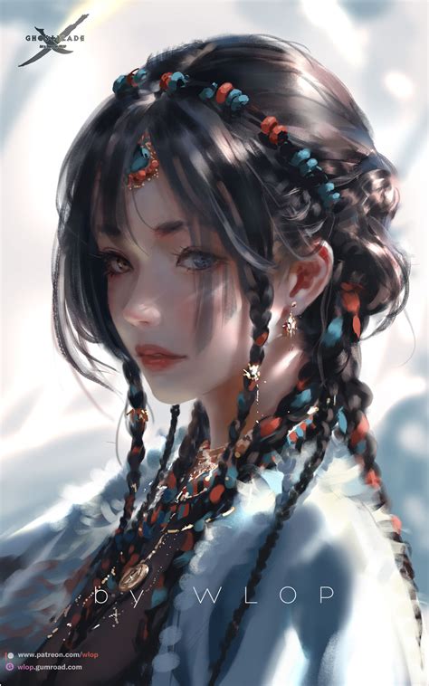 Wallpaper Wlop Portrait Digital Art Artwork Illustration Women