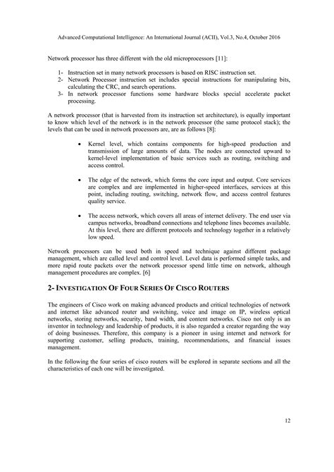 A Comparison Of Four Series Of Cisco Network Processors Pdf
