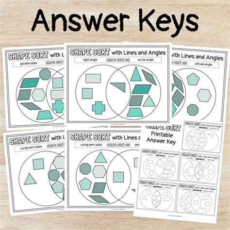 Classifying Shapes With Lines And Angles Venn Diagram Sorting Print And