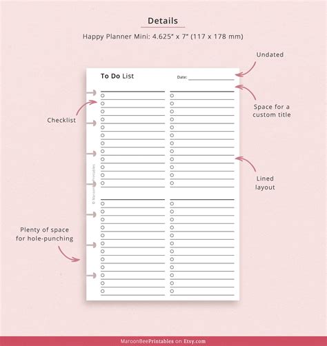 Editable To Do List Template Fillable To Do List Happy Etsy