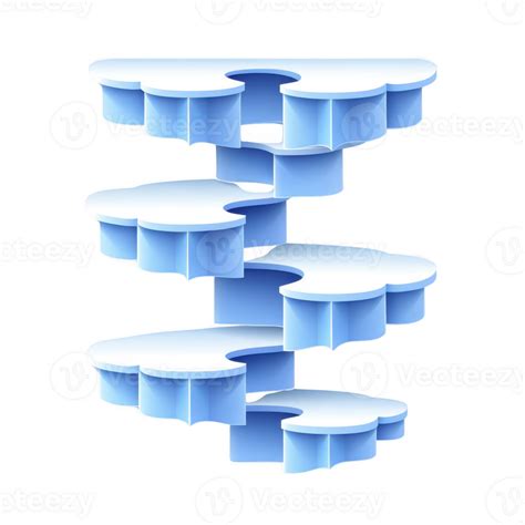 This Features Series Of Abstract Cloud Like Shapes Stacked Vertically Creating Spiral