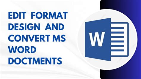 Do Edit Format Convert Design Ms Word Document By Yaldisyaldis Fiverr