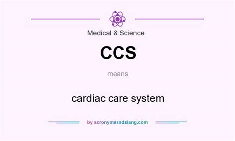 Ccs Cardiac Care System In Medical And Science By