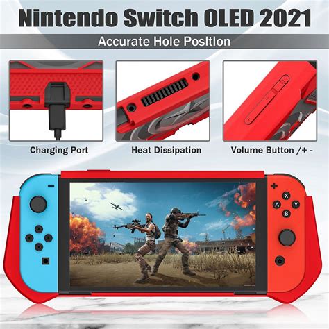 For Nintendo Switch Oled 2021 Bi Color Anti Fall Protective Cover Console Controller Shockproof