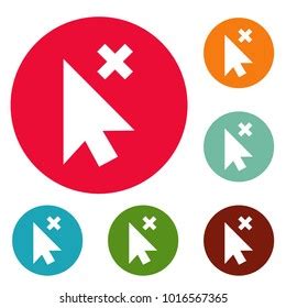 Cursor Normal Element Icons Circle Set Stock Vector Royalty Free Shutterstock