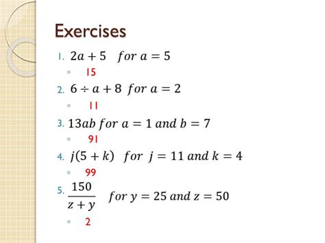 Ppt Writing And Evaluating Variable Expressions Powerpoint Presentation Id 2428470