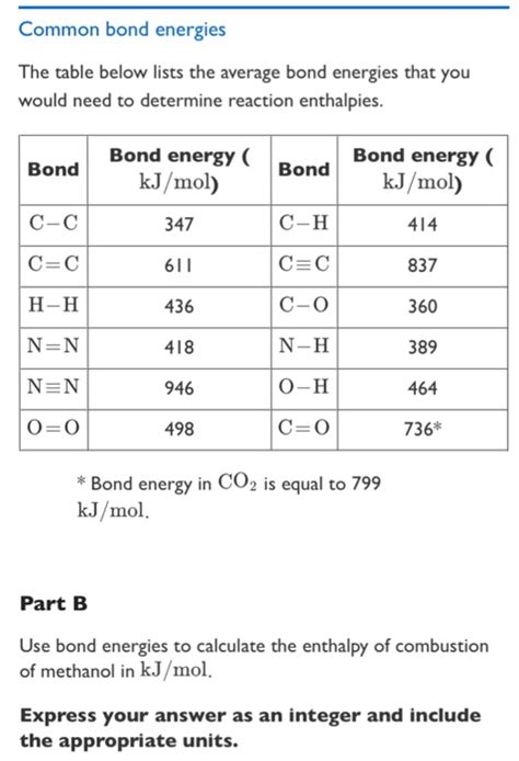 solved the table below lists the average bond energies that chegg 21840