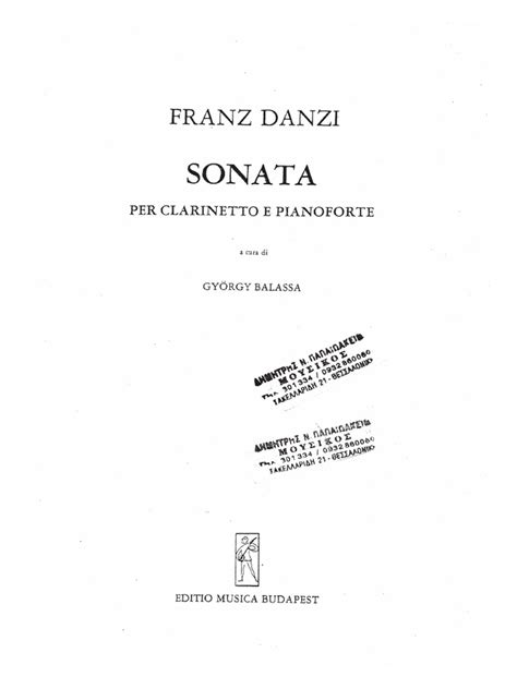 Danzi Sonata Score Pdf