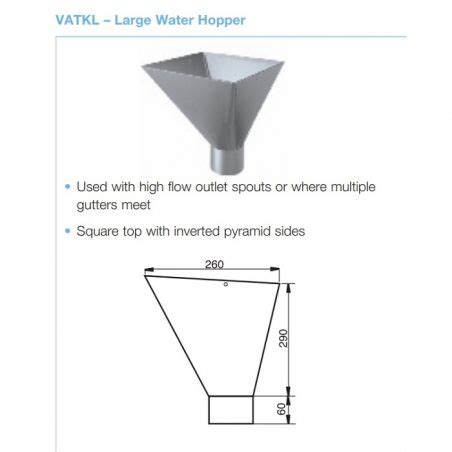 Lindab Steel Large Rectangular Hopper