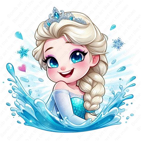 Frozen Princess Clipart Princess Elsa Clipart Elsa Png Frozen Png Instant Download Etsy