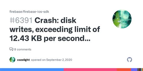Crash Disk Writes Exceeding Limit Of 1243 Kb Per Second Over 86400 Seconds · Issue 6391