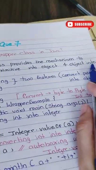 Q7 What Is Wrapper Class In Java Shorts Youtubeshorts Youtube
