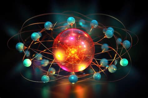 Premium Ai Image Irradiation Science Atomic Nucleus Electrons Neutrons