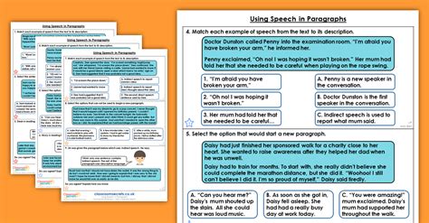 Year 4 Using Speech In Paragraphs Homework Extension Paragraphs Classroom Secrets Classroom
