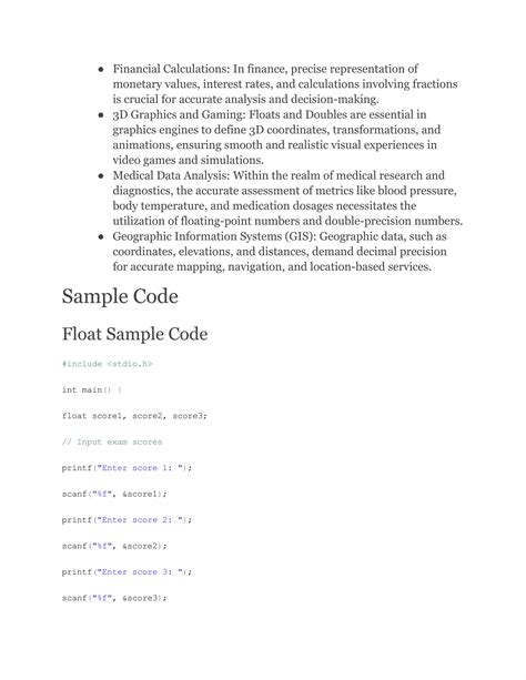 Float Data Type In Cpdf