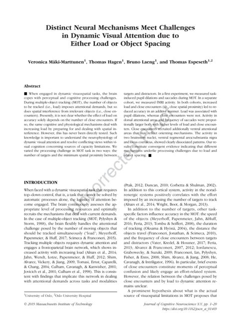 Dynamic Visual Attention Due To Either Load Or Object Spacing Pdf