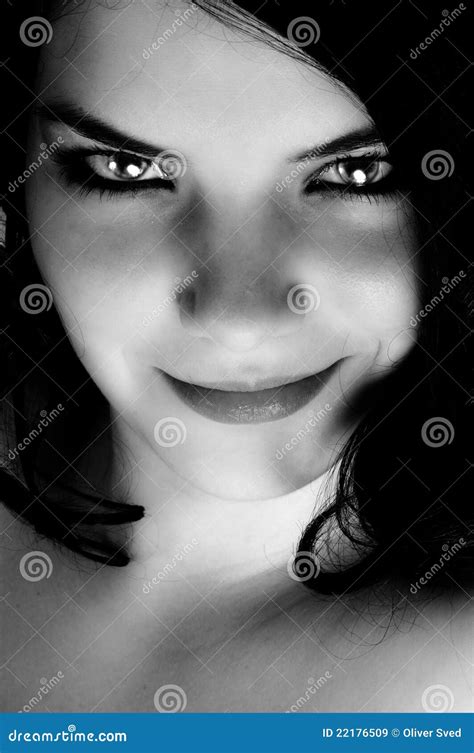Seductive Look Of A Beautiful Woman Stock Image Image Of Lips Black