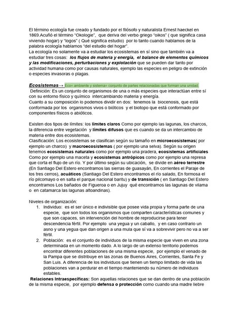 Copia De Resumen Ecologia Pdf Suelo Agua