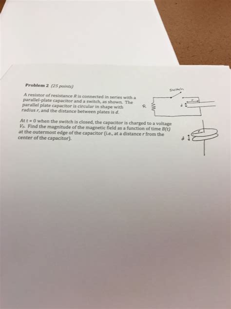 Solved A Resistor Of Resistance R Is Connected In Series Chegg Com