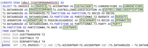 dynamics ax hints how to restrict view datasource fields