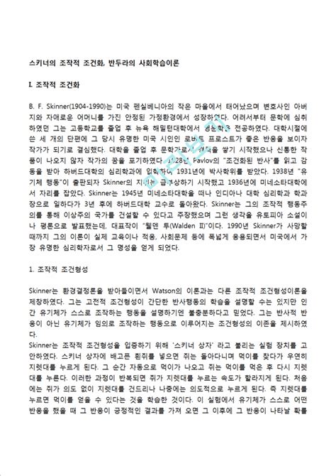 스키너의 조작적 조건화 반두라의 사회학습이론 Up Ka 사회학습이론 I 01월 02일 즉 조작적 Academy Solution Academy Solution