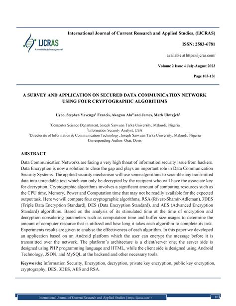 A Survey On Secured Data Communication Network Using Four Cryptographic