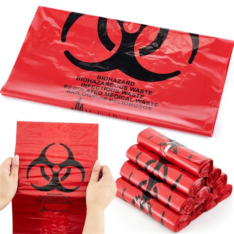 Geiserailie 200 Pcs 10 Roll 145 X 19 Biohazard Waste