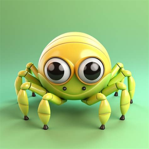 Premium Ai Image Cartoon Spider 3d